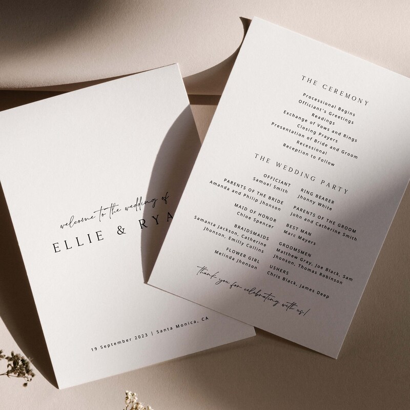 Wedding Programs - Etsy