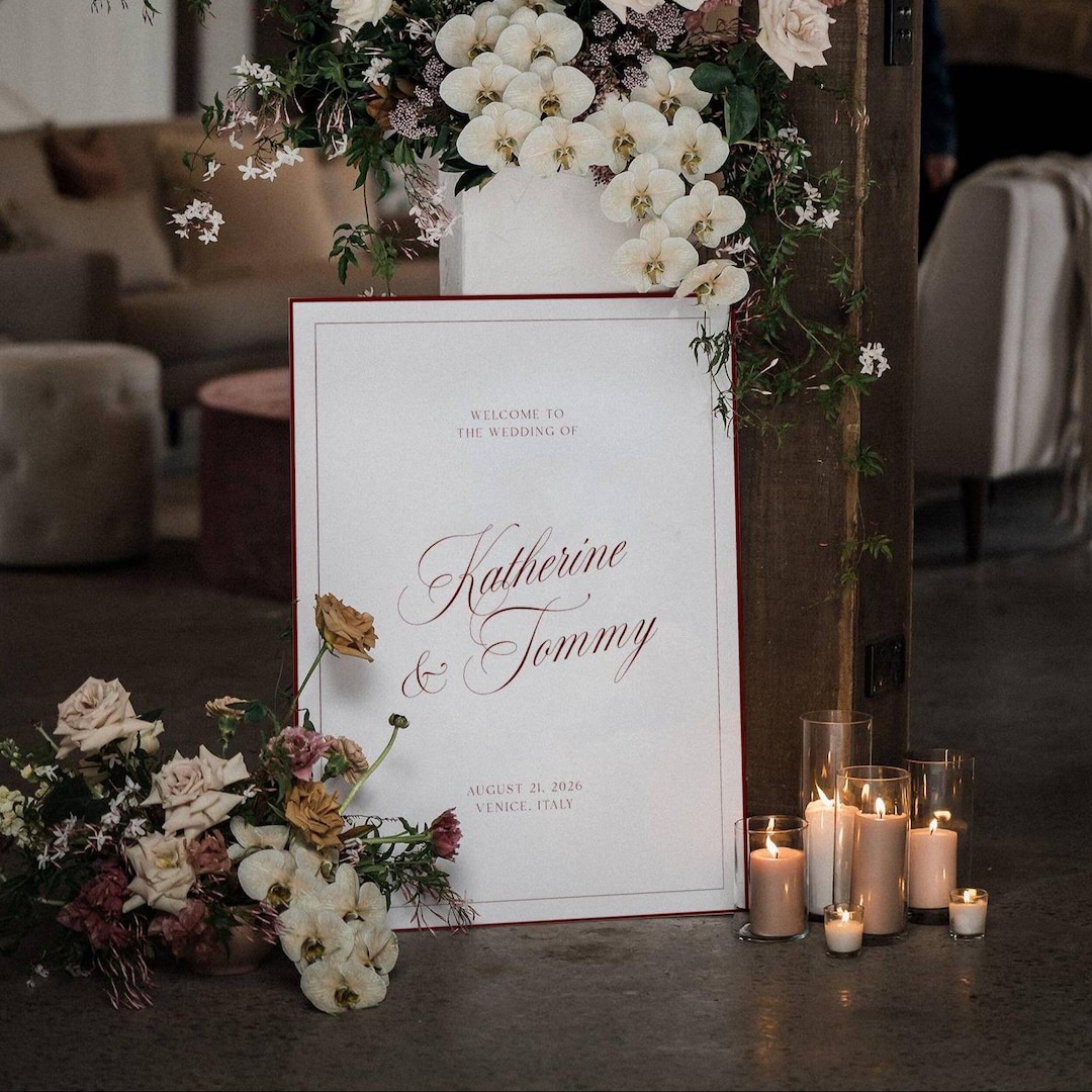 Old Money Wedding Welcome Sign Template, Printable Ceremony Sign ...