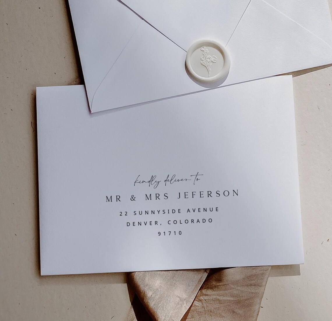 ELLIE Minimal Modern Envelope Address Template Download, Printable ...