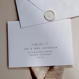 ELLIE Minimal Modern Envelope Address Template Download, Printable ...