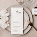 CHRISTINE Minimal Modern Table Name Card Template, Printable Wedding ...
