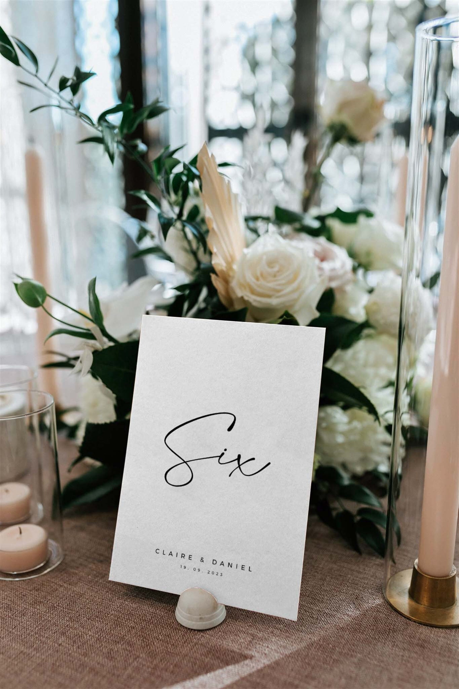 Minimal Modern Wedding Table Number Template Download, Printable ...