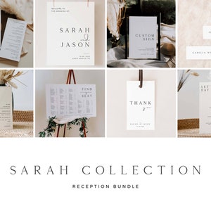 SARAH Minimalist Custom Signs Template, Wedding Poster, Modern ...