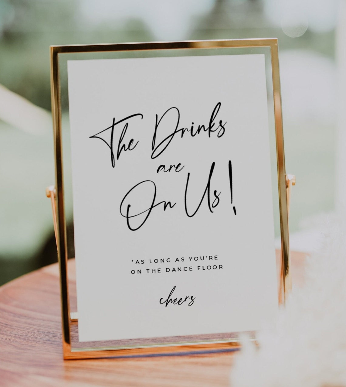 Modern Open Bar Wedding Sign Template Wedding Drinks Sign - Etsy