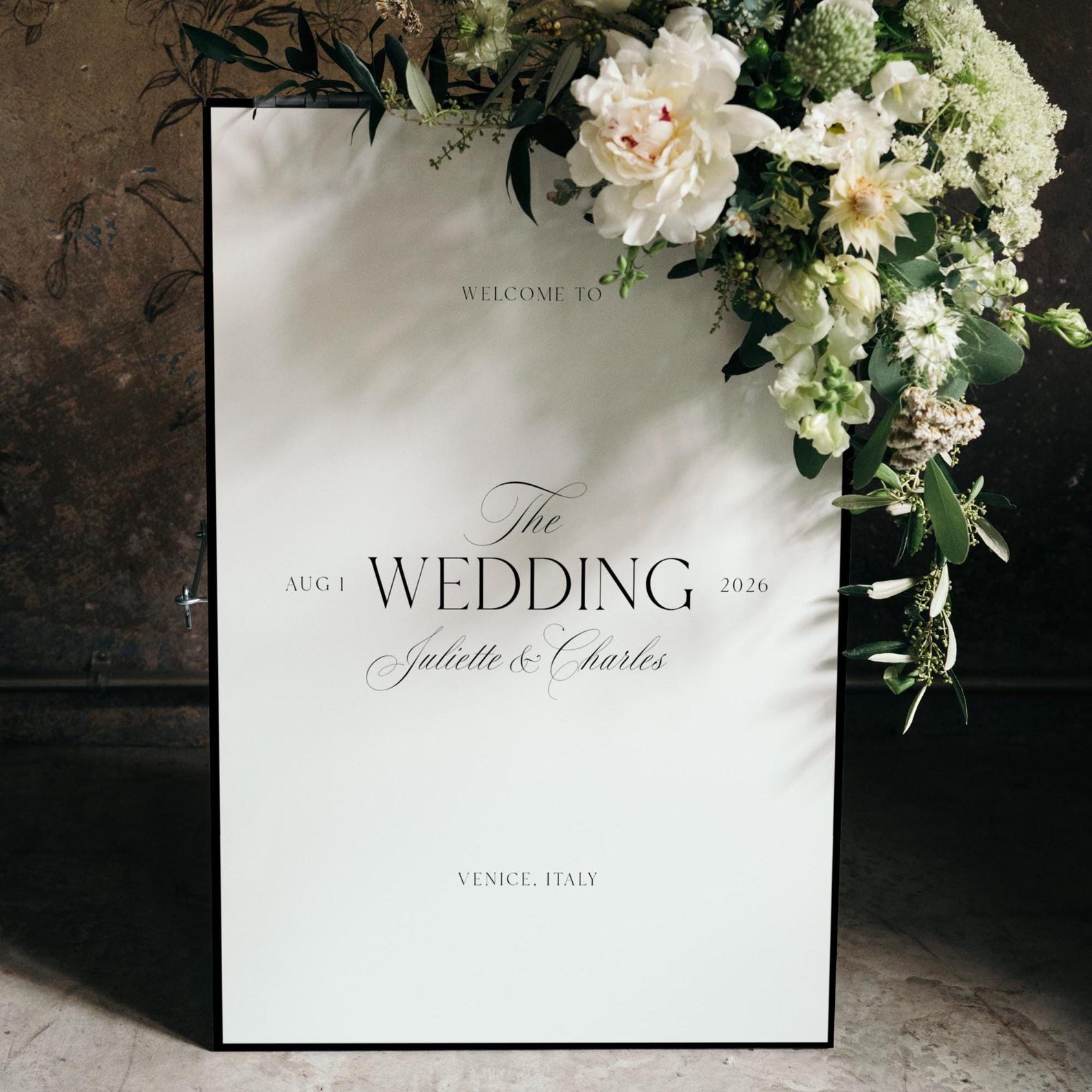 JULIETTE Luxury Old Money Wedding Welcome Sign Template, Printable ...