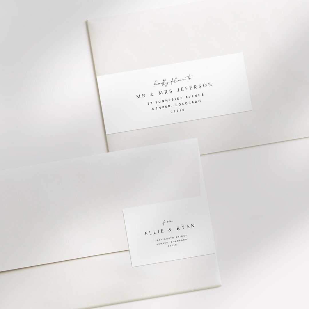 ELLIE Wraparound Address Label Template, Printable Label Template for ...