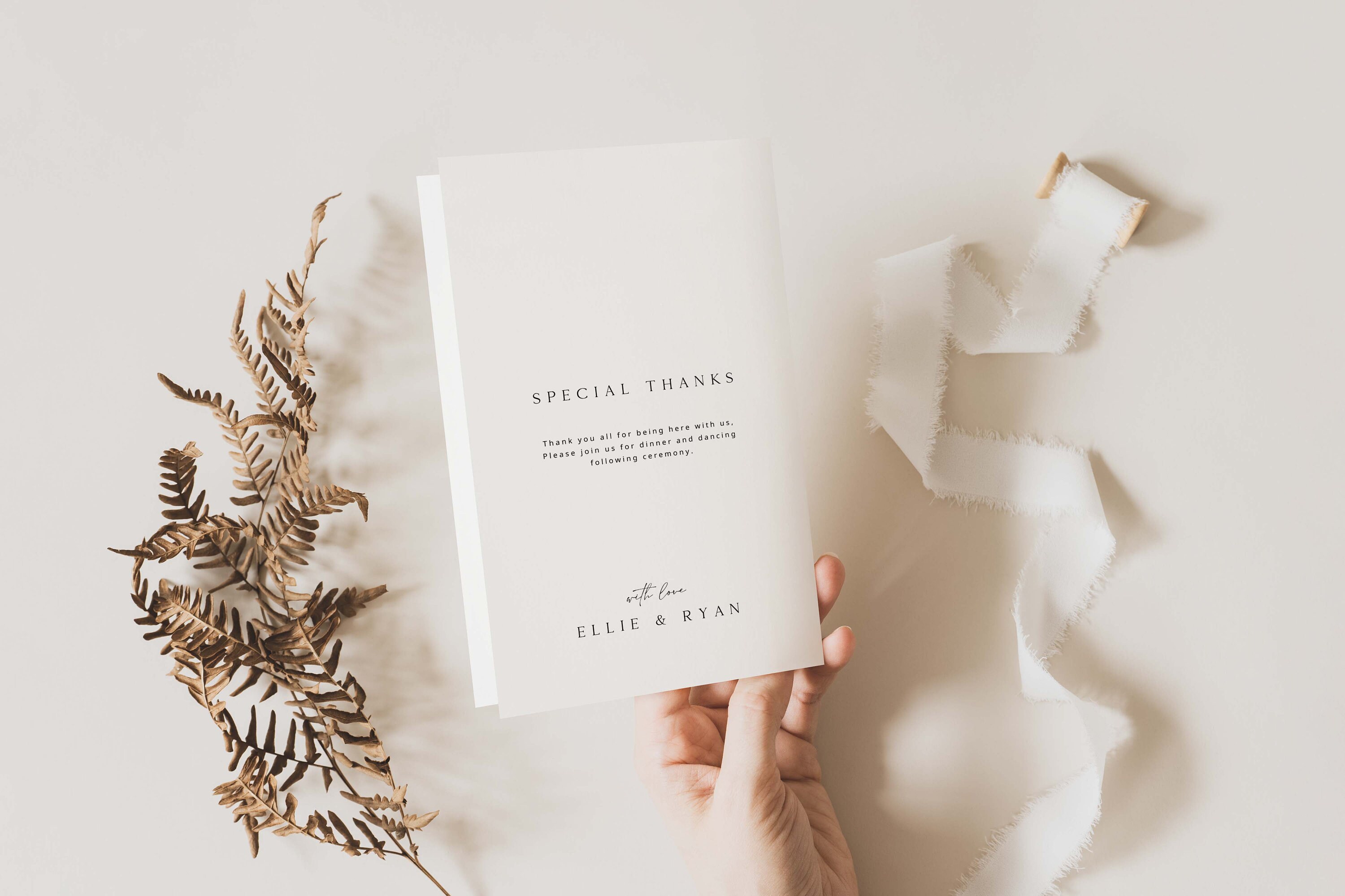 ELLIE Minimal Booklet Wedding Program Template Modern Wedding - Etsy