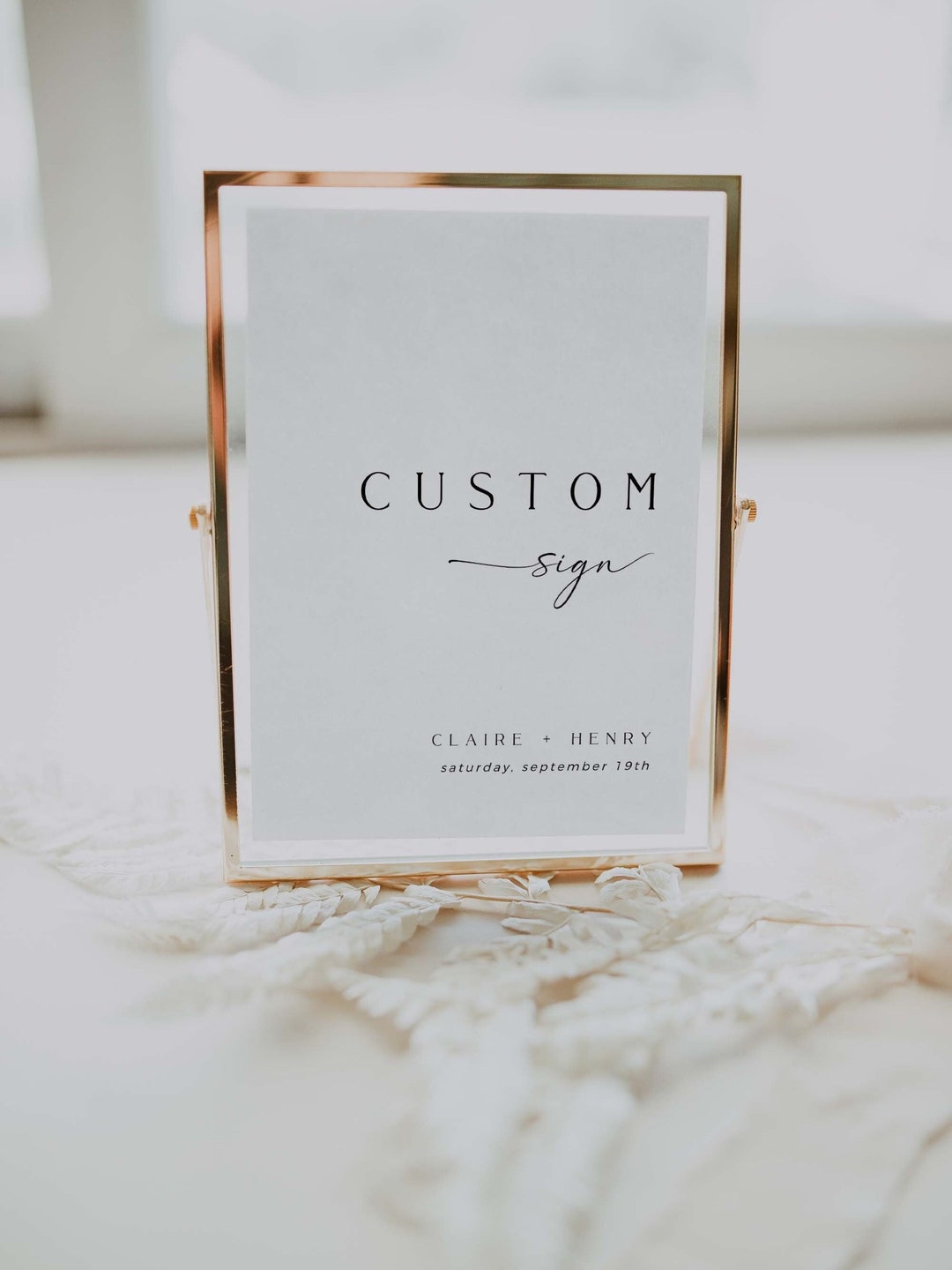 CLAIRE Minimal Modern Custom Sign Template Download, Fully Editable ...
