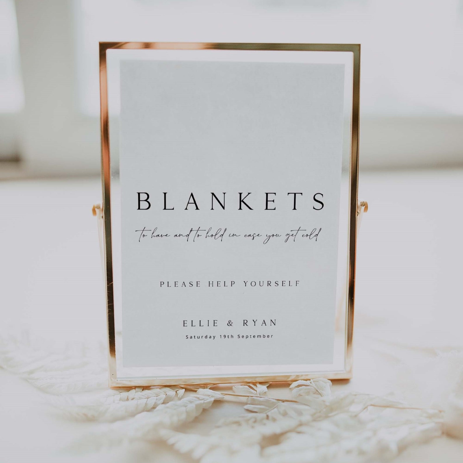 ELLIE Wedding Blankets Sign Template Download, to Have and to Hold in ...