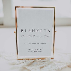 ELLIE Wedding Blankets Sign Template Download, to Have and to Hold in ...