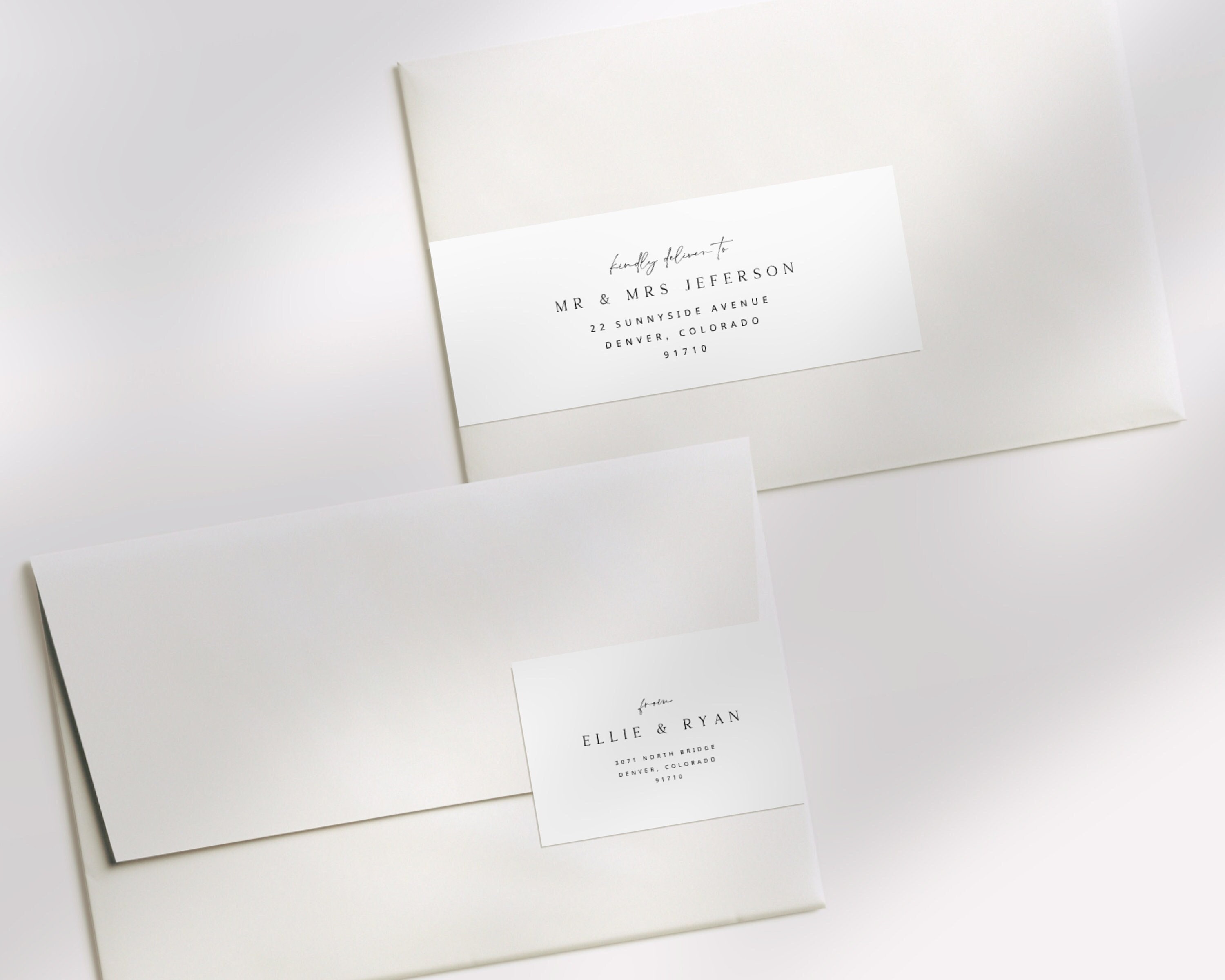 ELLIE Wraparound Address Label Template, Printable Label Template for ...