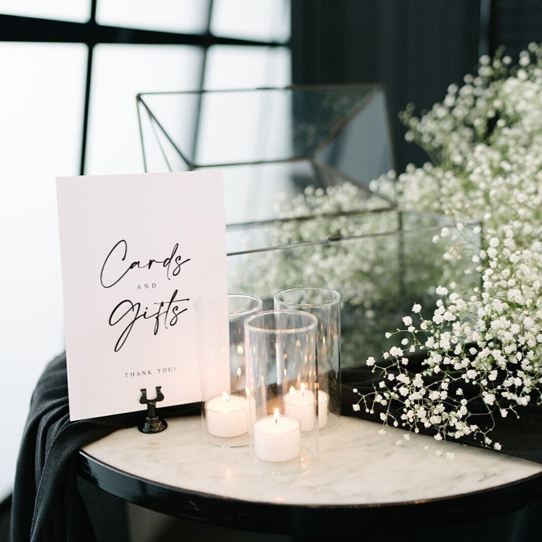 CHRISTINE Wedding Cards and Gifts Sign Template, Printable Cards and ...