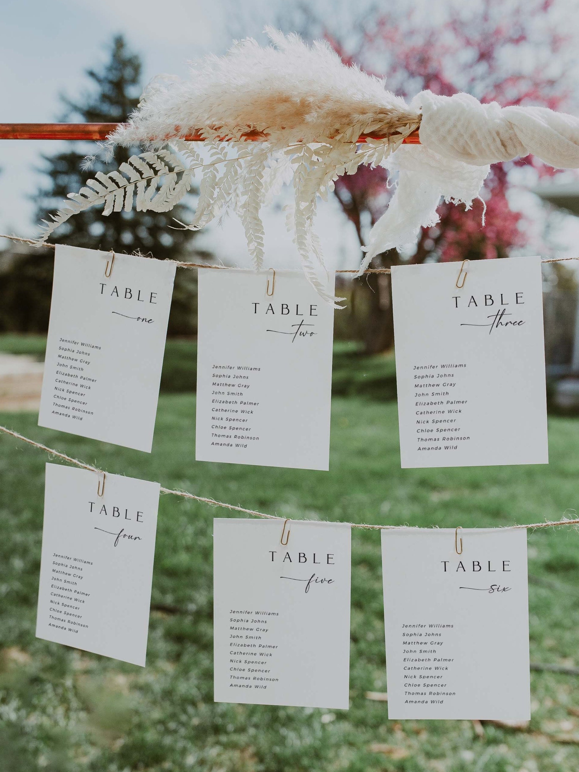 CLAIRE Minimal Wedding Seating Chart Cards Template 4x6 - Etsy