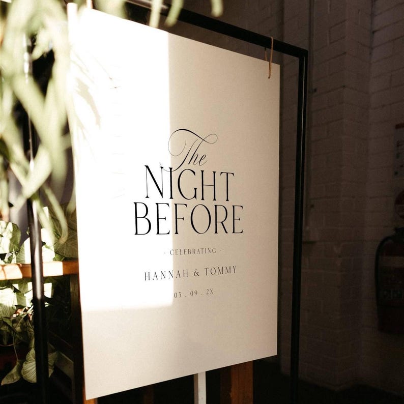 Minimalist the Night Before Welcome Sign Template Download, Printable ...