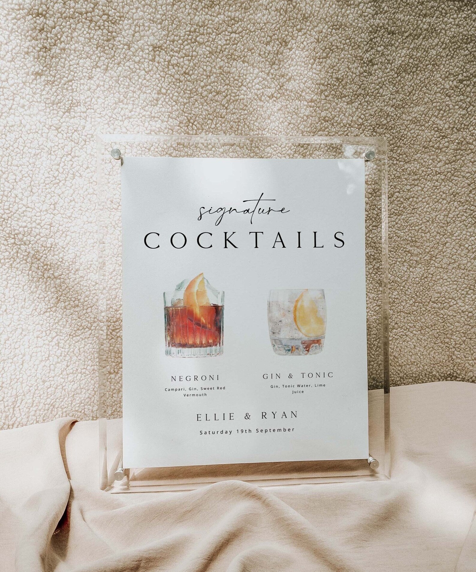 ELLIE Printable Signature Cocktails Sign Template Download - Etsy