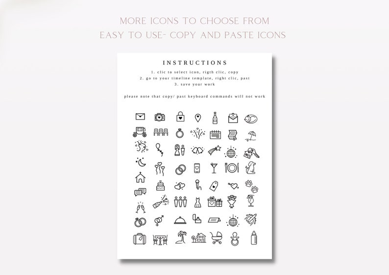 Modern Wedding Reception Itinerary Timeline Card Template - Etsy