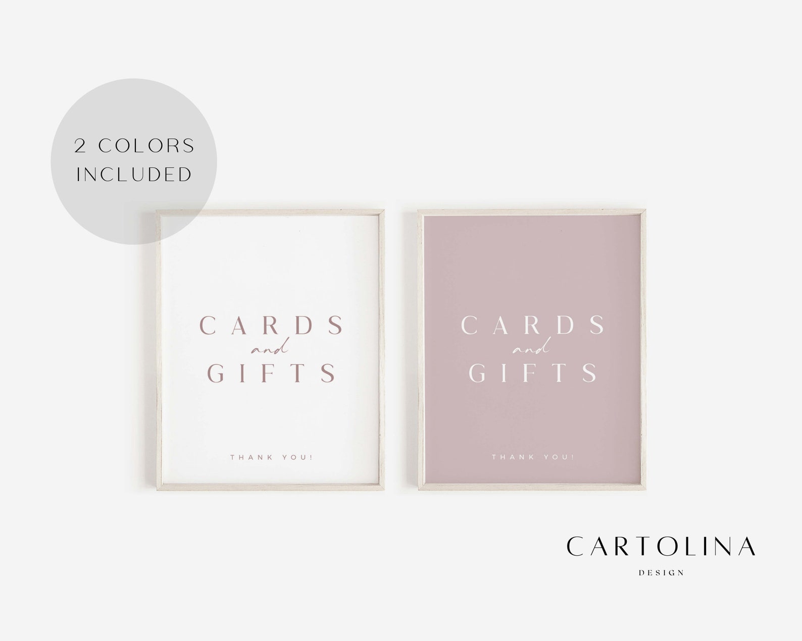 CELINE Dusty Rose Cards and Gifts Wedding Sign Template - Etsy