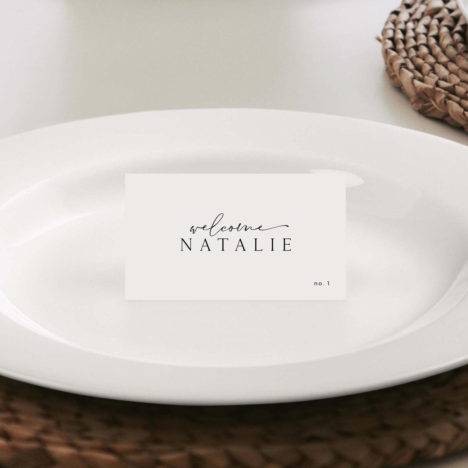 Minimal Modern Table Name Card Template, Printable Wedding Place Cards ...