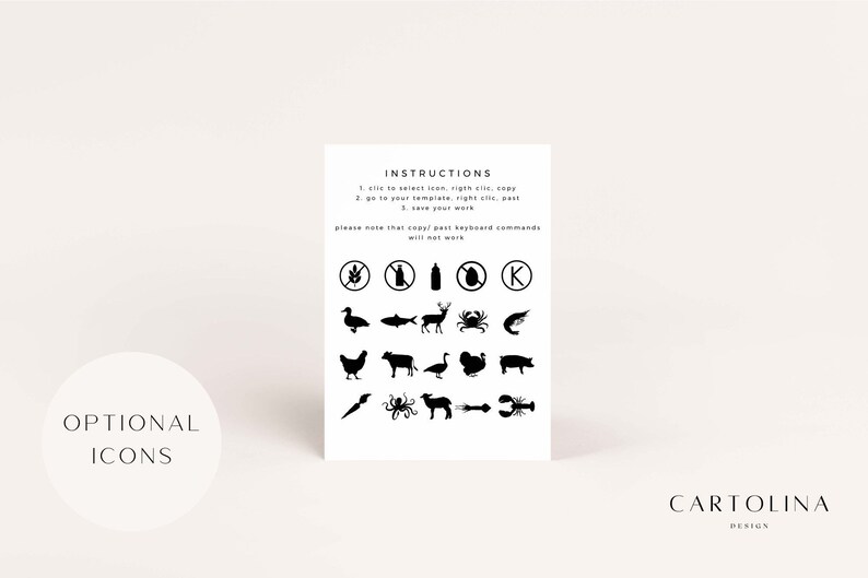 Minimal Modern Table Name Card Template Printable Wedding - Etsy