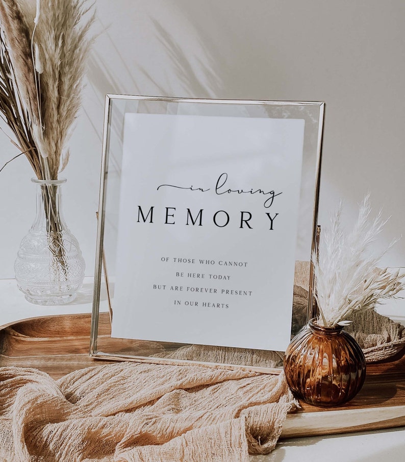 SARAH in Loving Memory Sign Template Download Minimal - Etsy