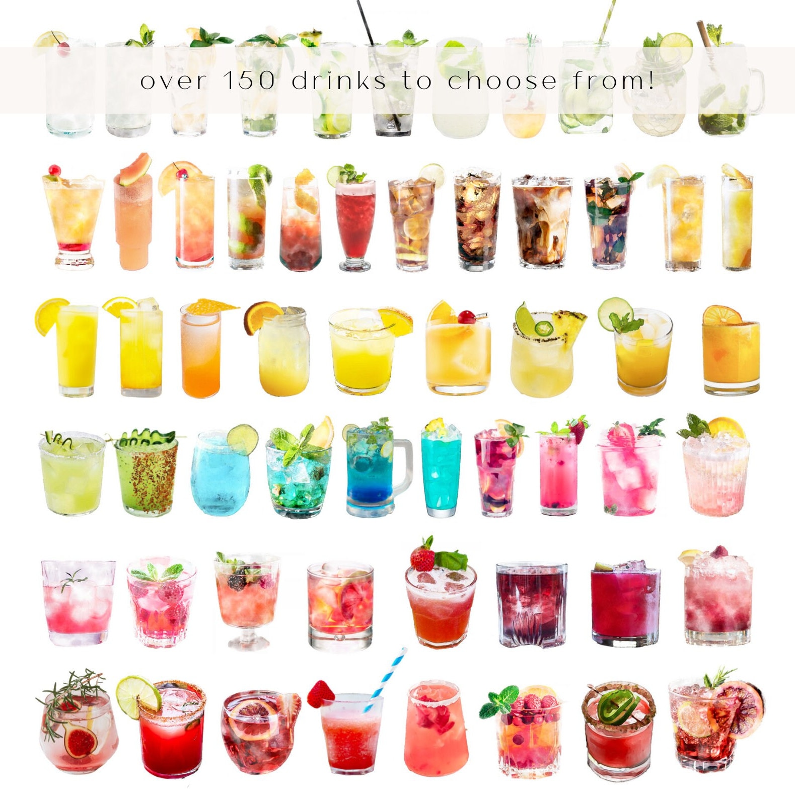 CLAIRE Printable Signature Cocktails Sign Template Download - Etsy