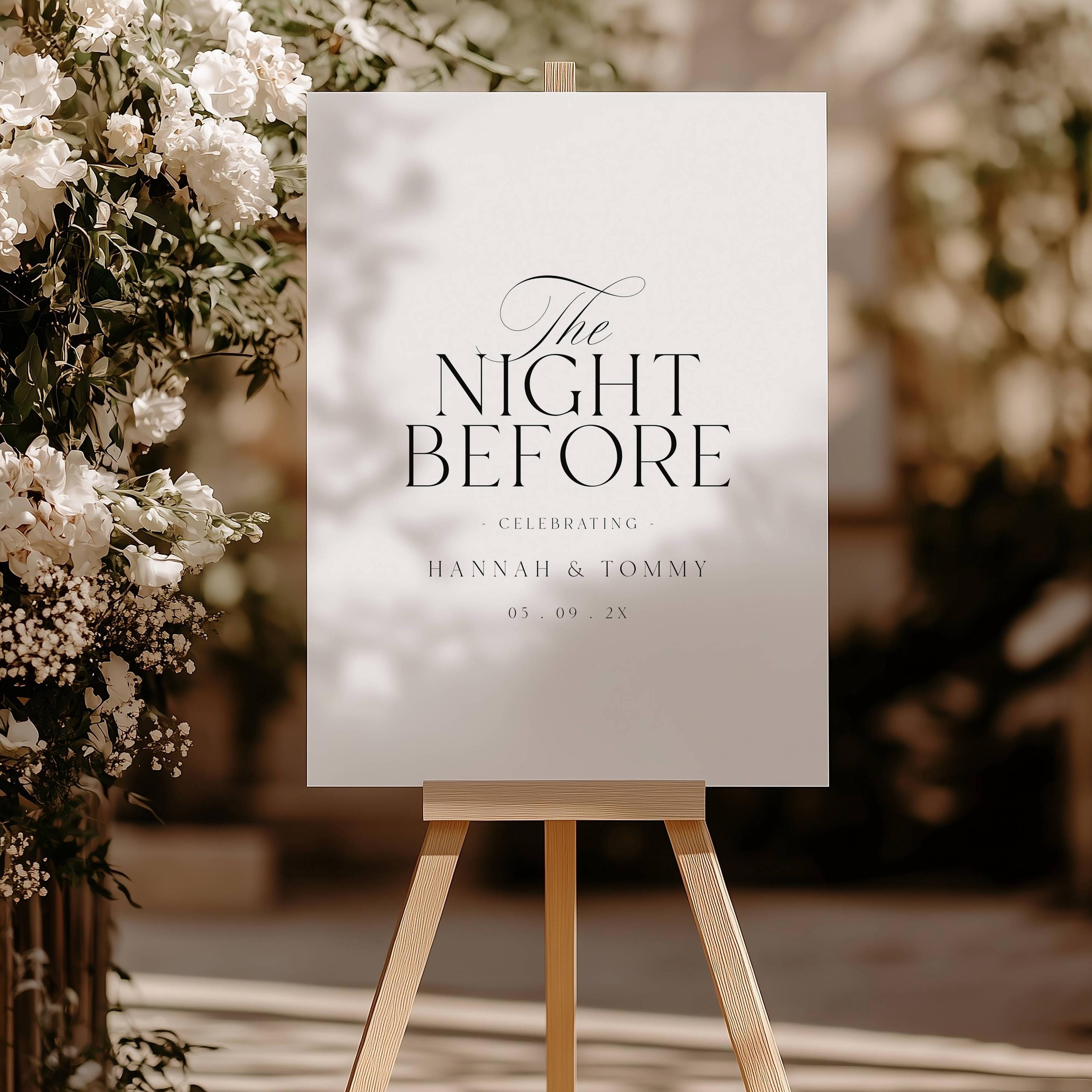 Minimalist the Night Before Welcome Sign Template Download, Printable ...
