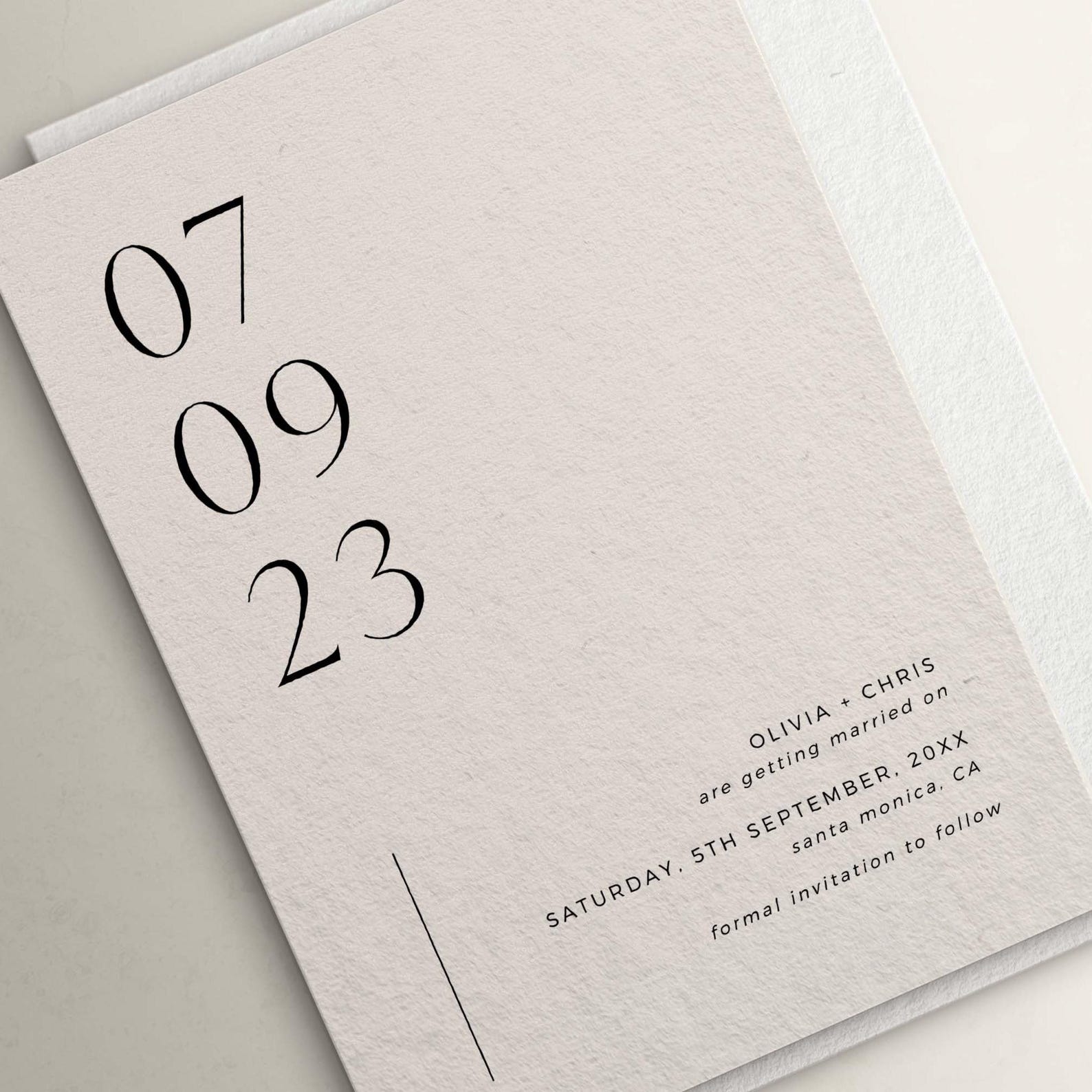 Minimal Modern Save the Date Template Download, Printable Save the Date ...