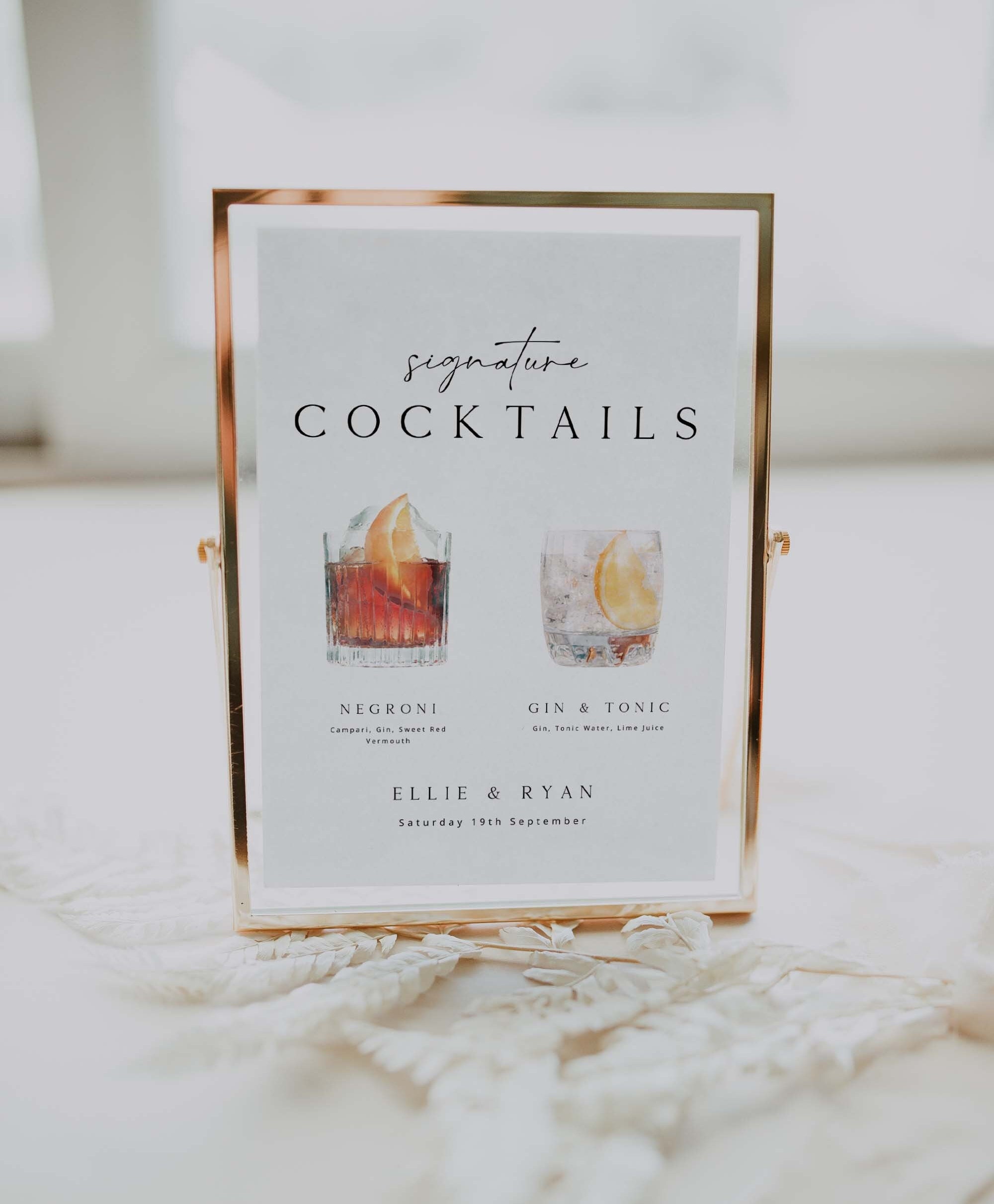 ELLIE Printable Signature Cocktails Sign Template Download - Etsy