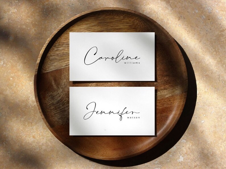 Minimal Modern Table Name Card Template Printable Wedding - Etsy