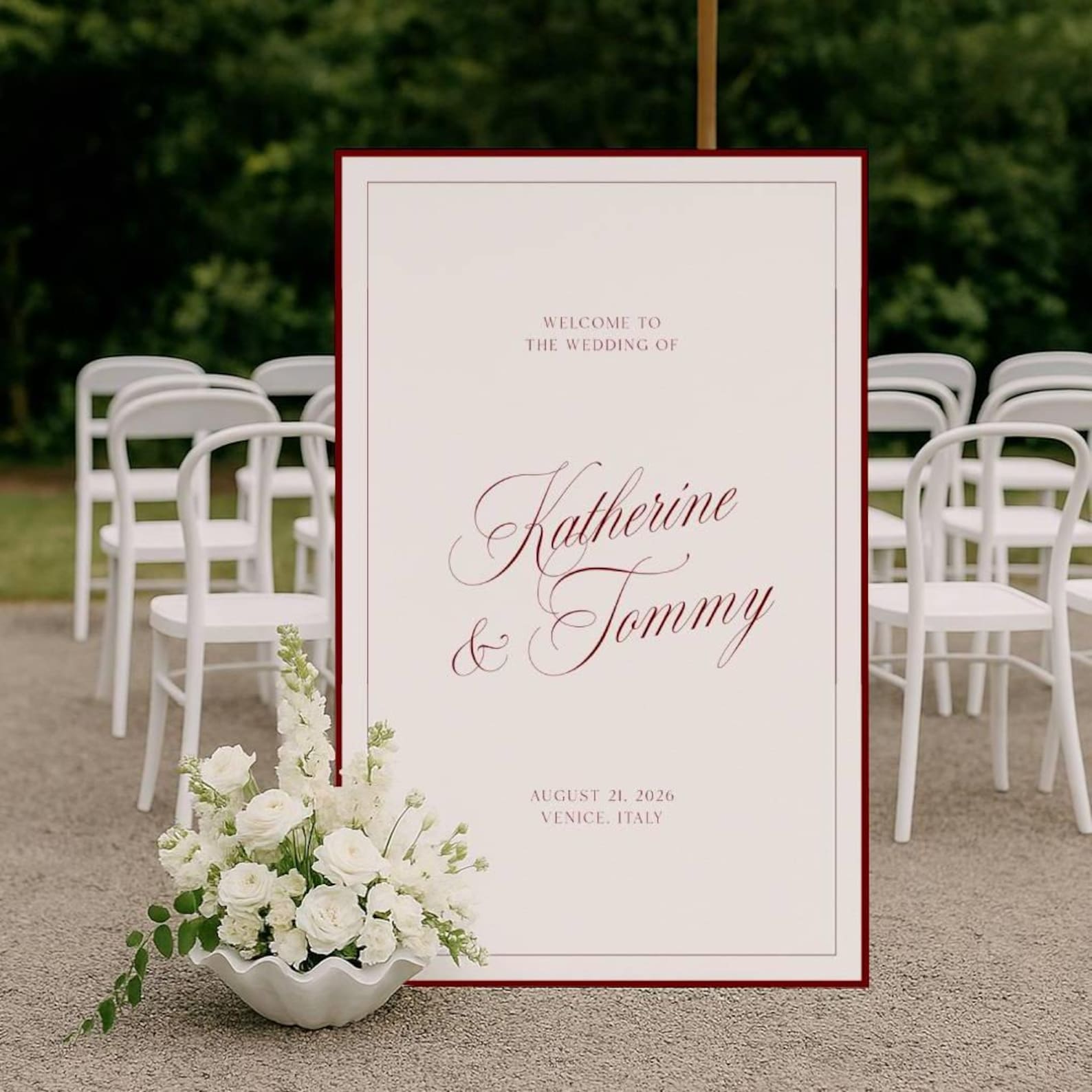 Old Money Wedding Welcome Sign Template, Printable Ceremony Sign ...