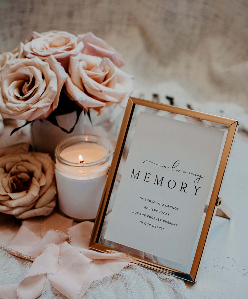 SARAH in Loving Memory Sign Template Download Minimal - Etsy