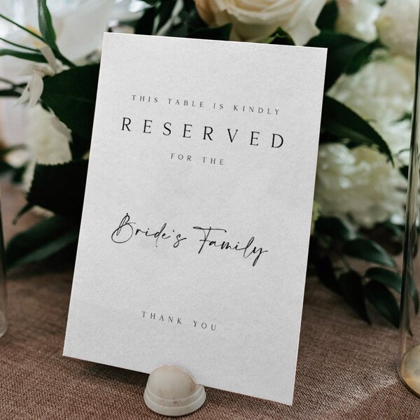 Reserved Table Sign - Etsy