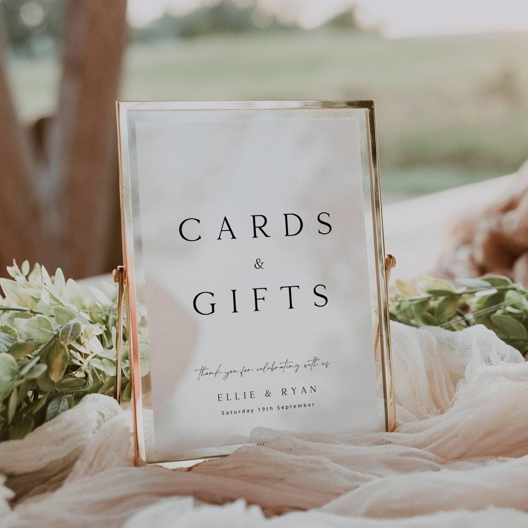 ELLIE Cards and Gifts Wedding Sign Template Download, Printable Wedding ...