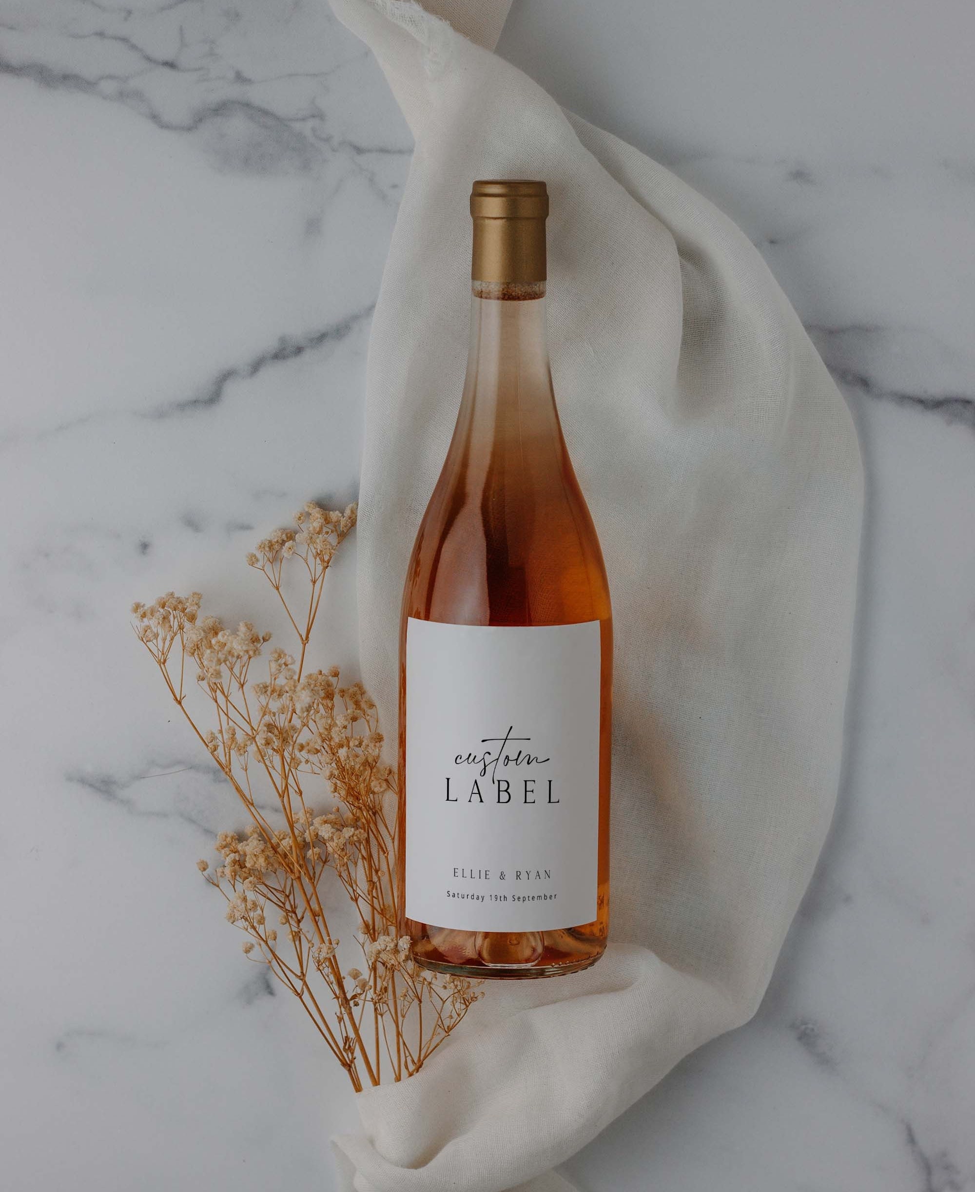 ELLIE Minimal Custom Wine Label Template Fully Editable - Etsy