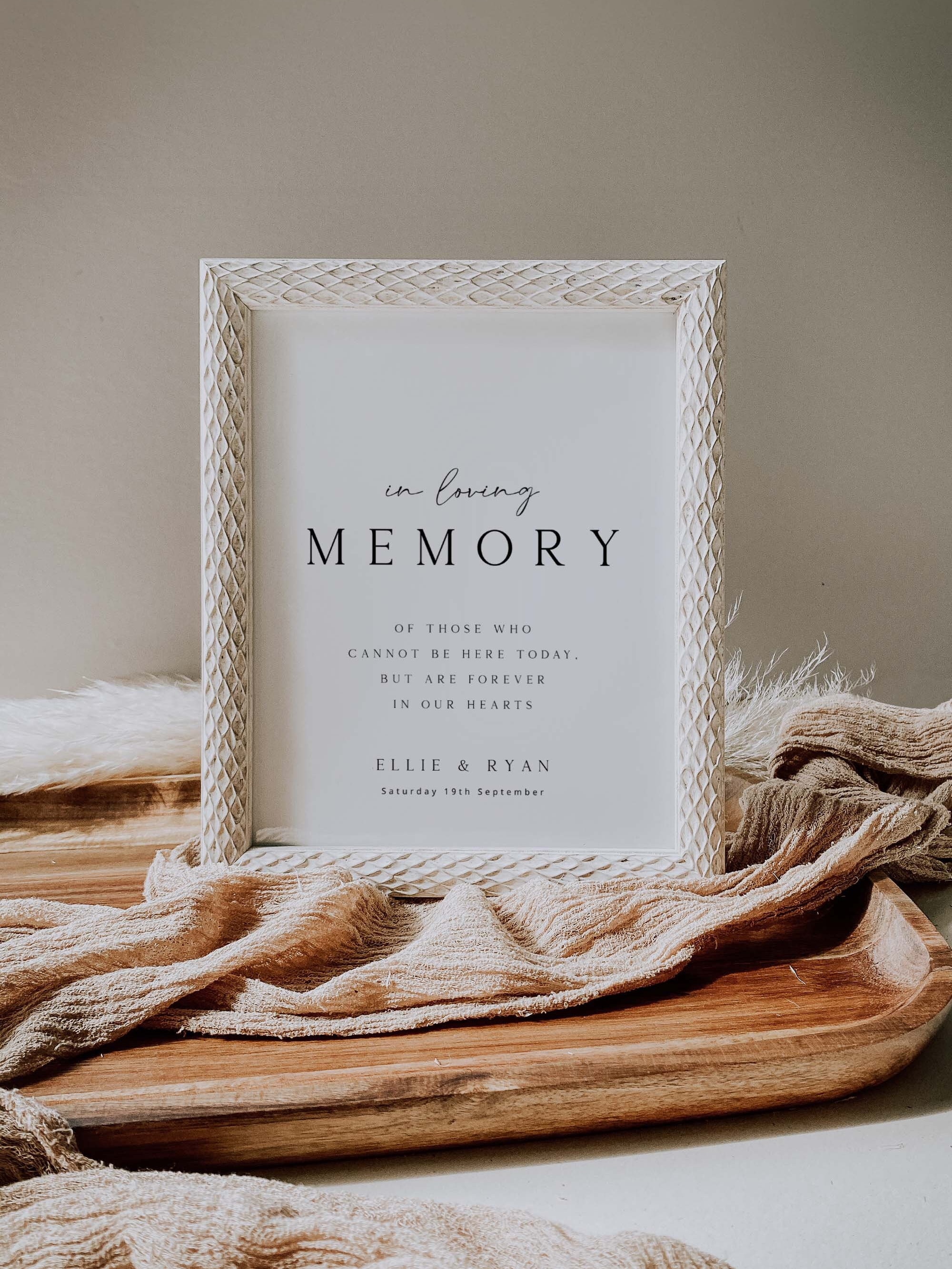 ELLIE in Loving Memory Sign Template Download Minimal - Etsy