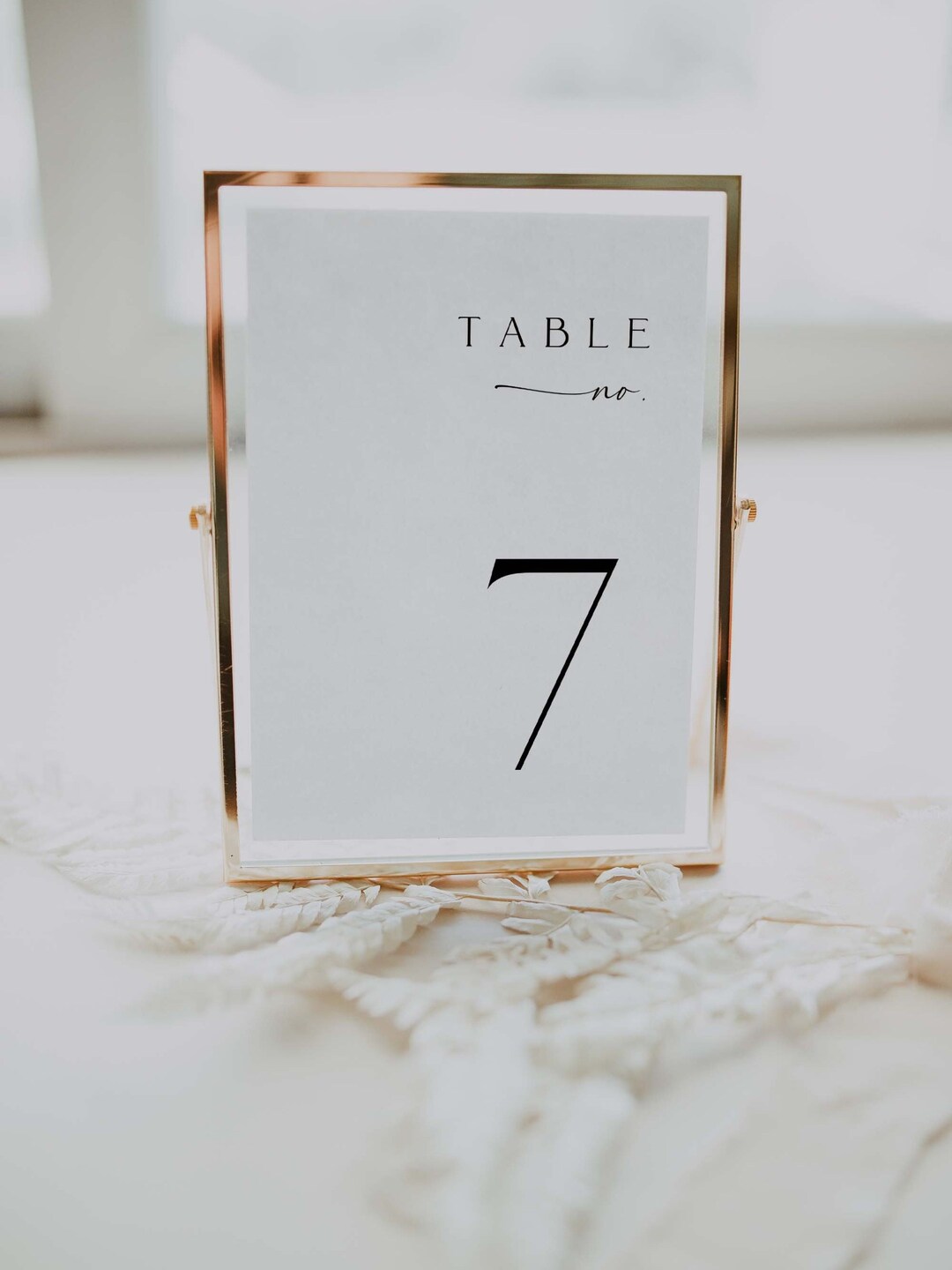 CLAIRE Minimal Modern Wedding Table Number Template, Wedding Table ...