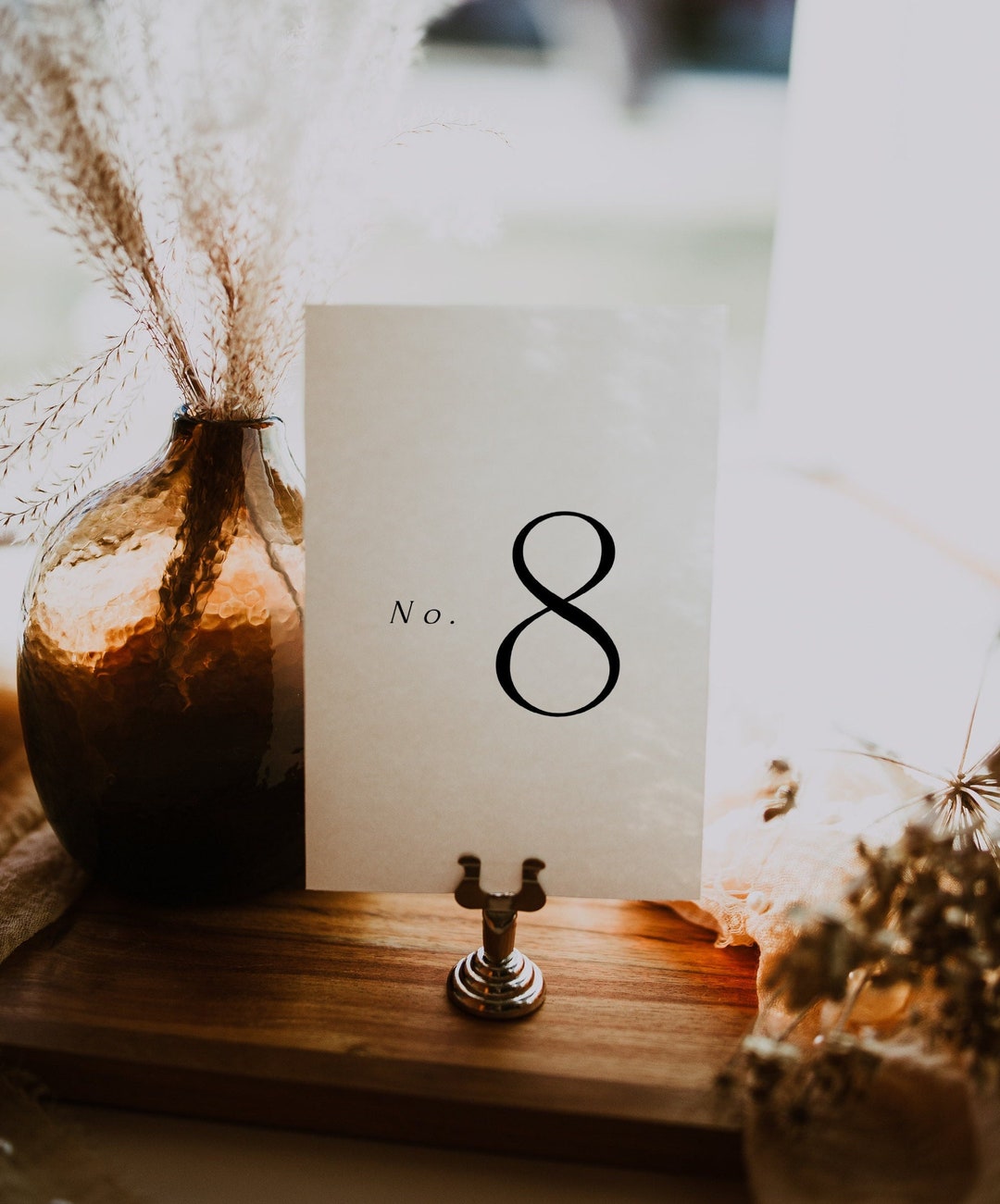 Minimal Elegant Wedding Table Number Template Download - Etsy