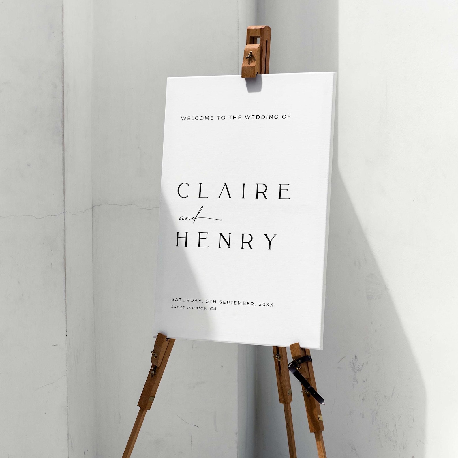 CLAIRE Minimal Modern Wedding Invitation Bundle, Minimalist Large ...