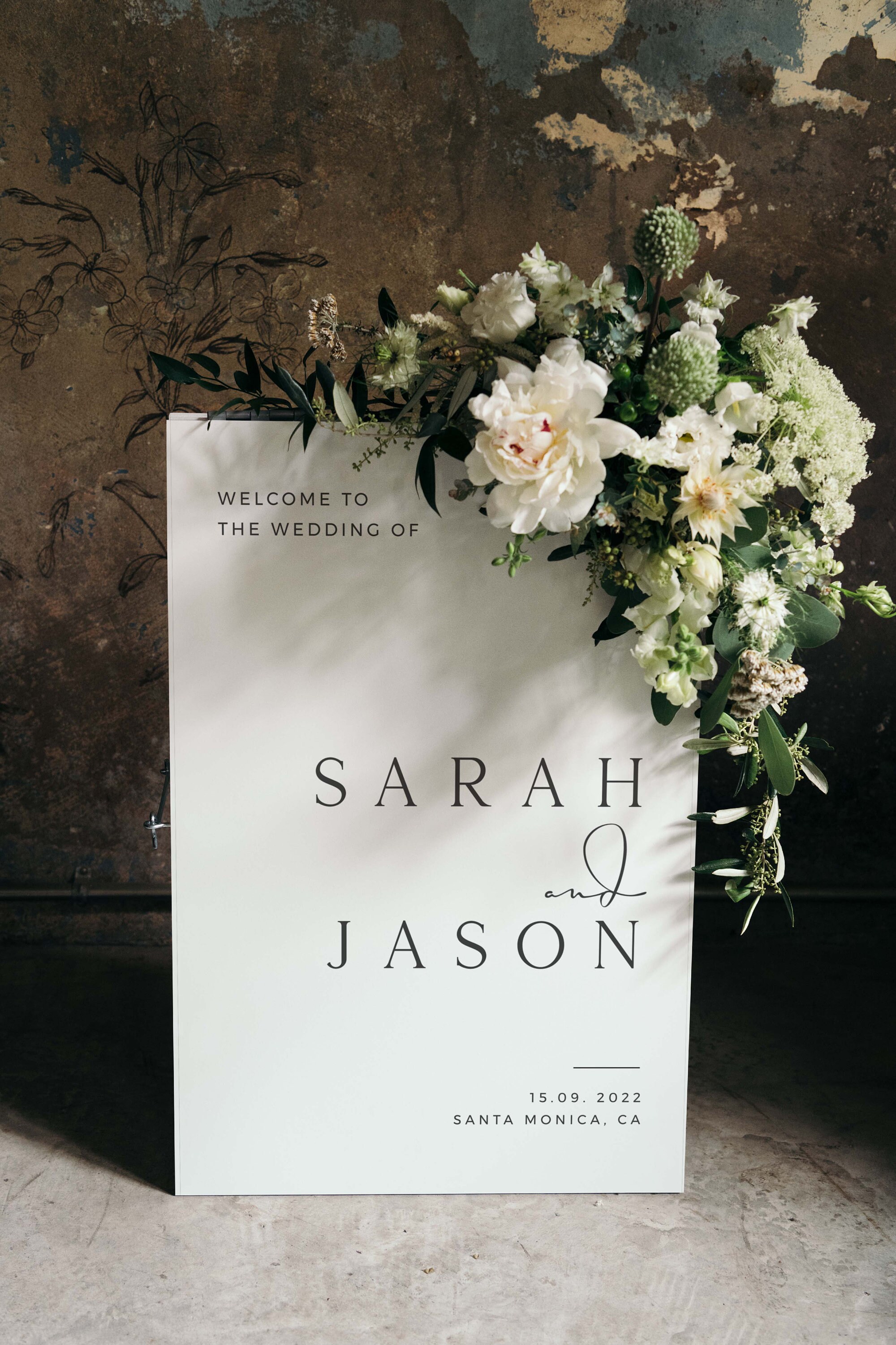 SARAH Minimalist Wedding Welcome Sign Template Download - Etsy