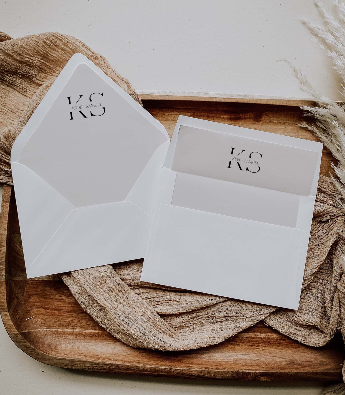 Modern Wedding Envelope Liner Template Download Minimal - Etsy