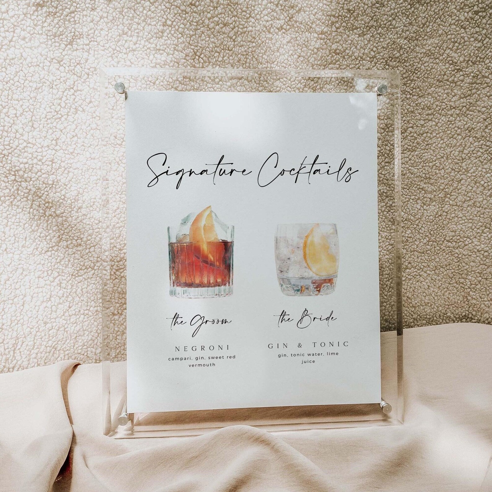 CHRISTINE Printable Signature Cocktails Sign Template Download, Wedding ...