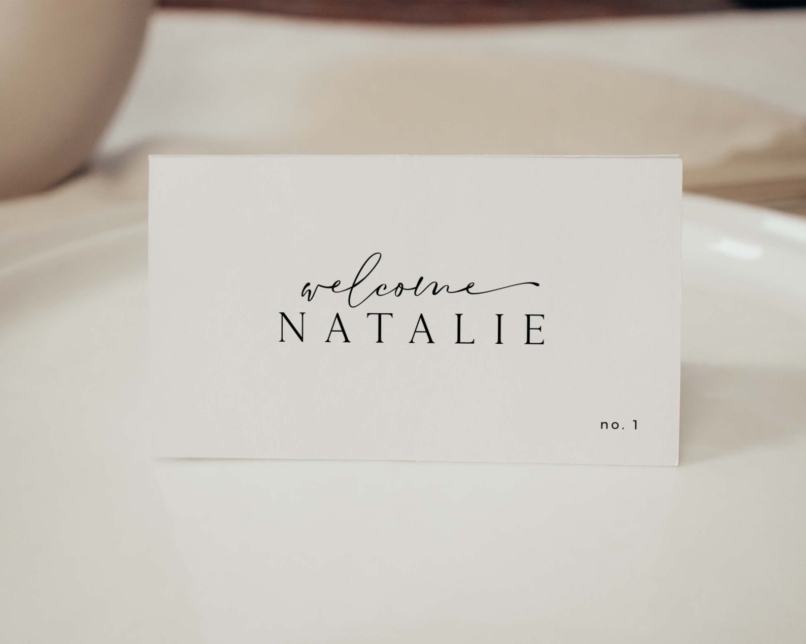Minimal Modern Table Name Card Template Printable Wedding - Etsy