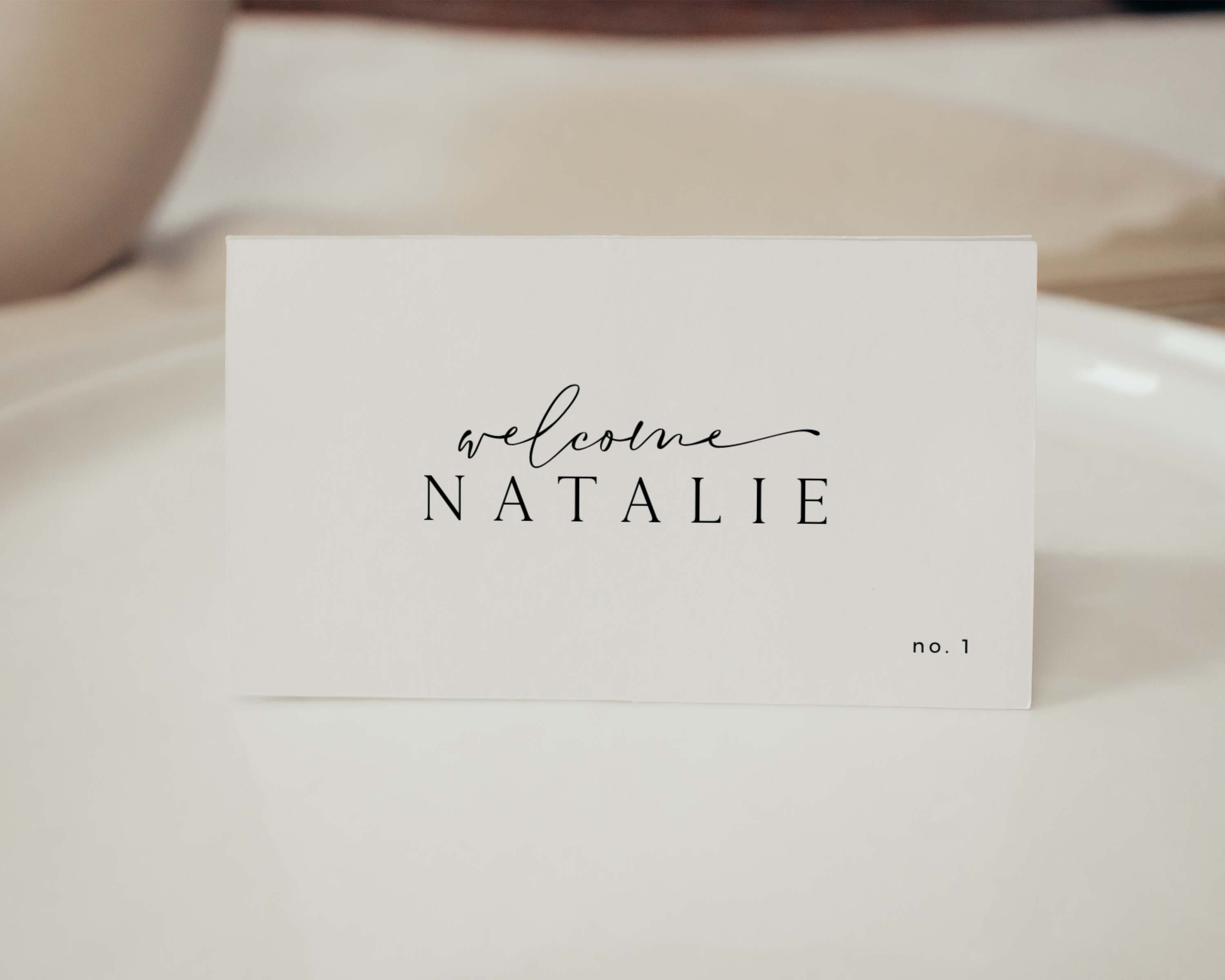 Minimal Modern Table Name Card Template Printable Wedding - Etsy