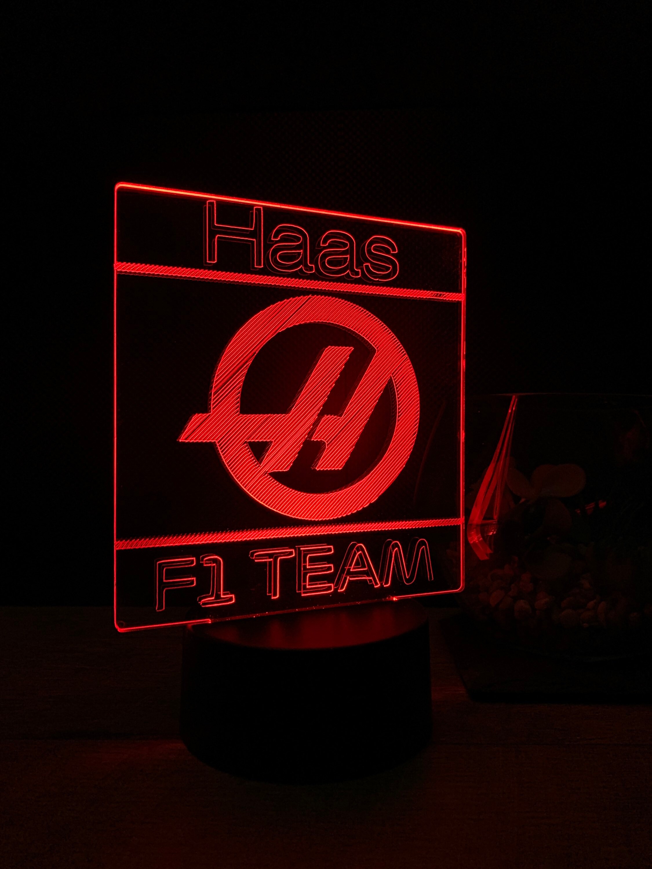 Haas Formula One F1 3D Light up Sign Decor for Game Room - Etsy