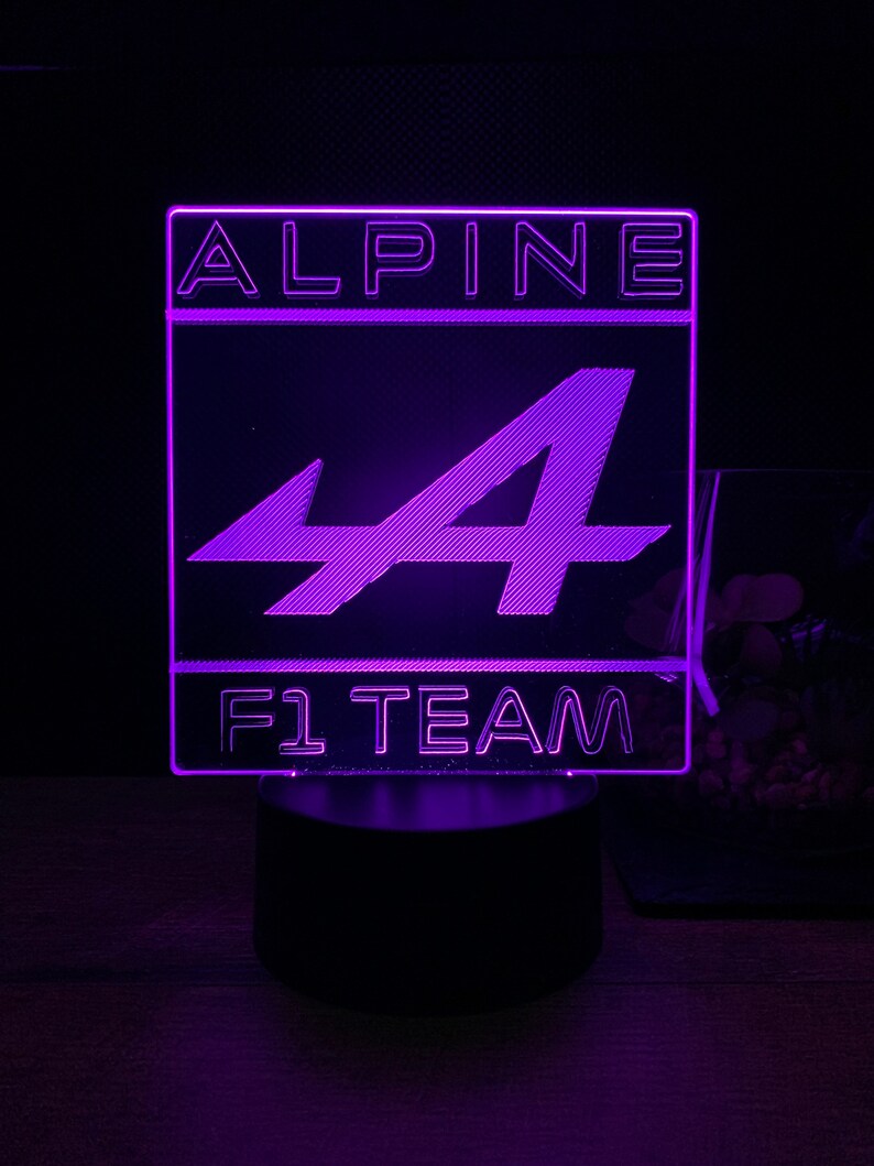 BWT Alpine Formula One F1 3D Light up Sign Decor for Game - Etsy