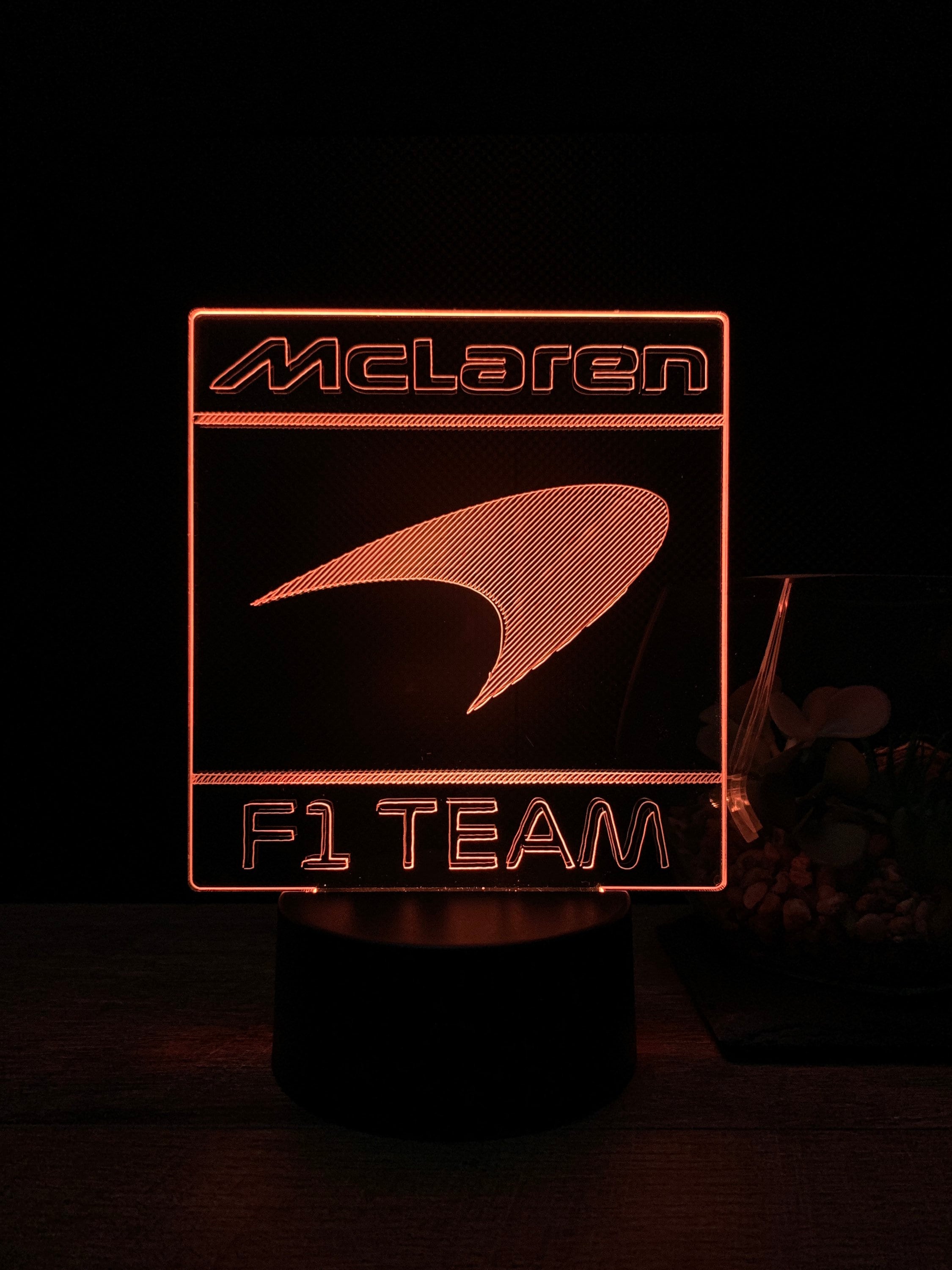 Mclaren Formula One F1 3D Light up Sign Decor for Game Room - Etsy