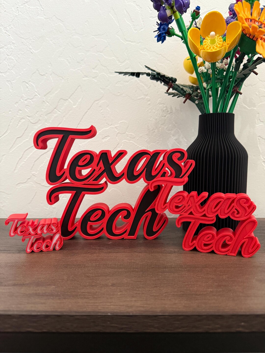 Texas Tech Sign: 3D Printed Shelf Decor - Spirit Colors - Etsy