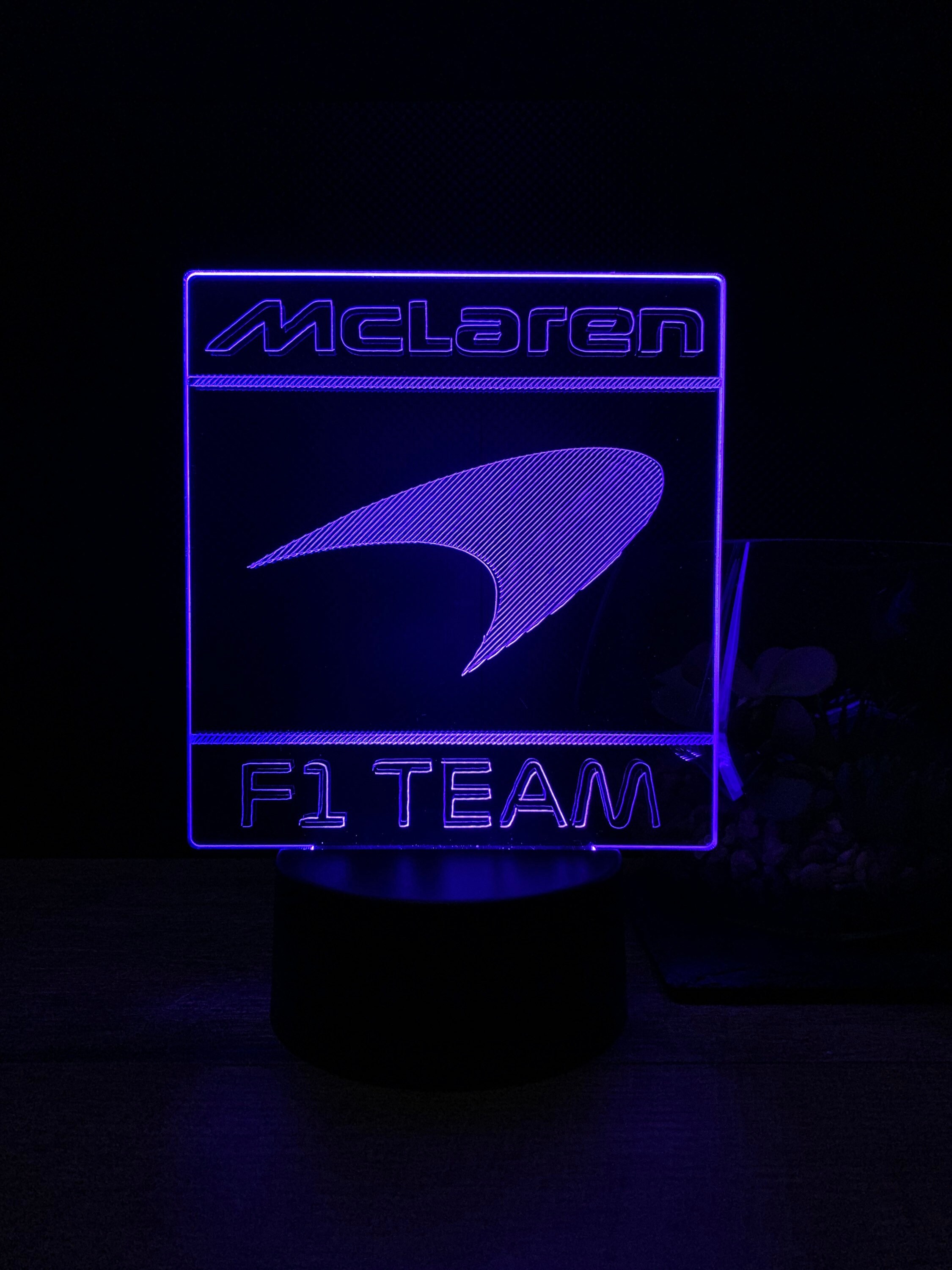 Mclaren Formula One F1 3D Light up Sign Decor for Game Room - Etsy