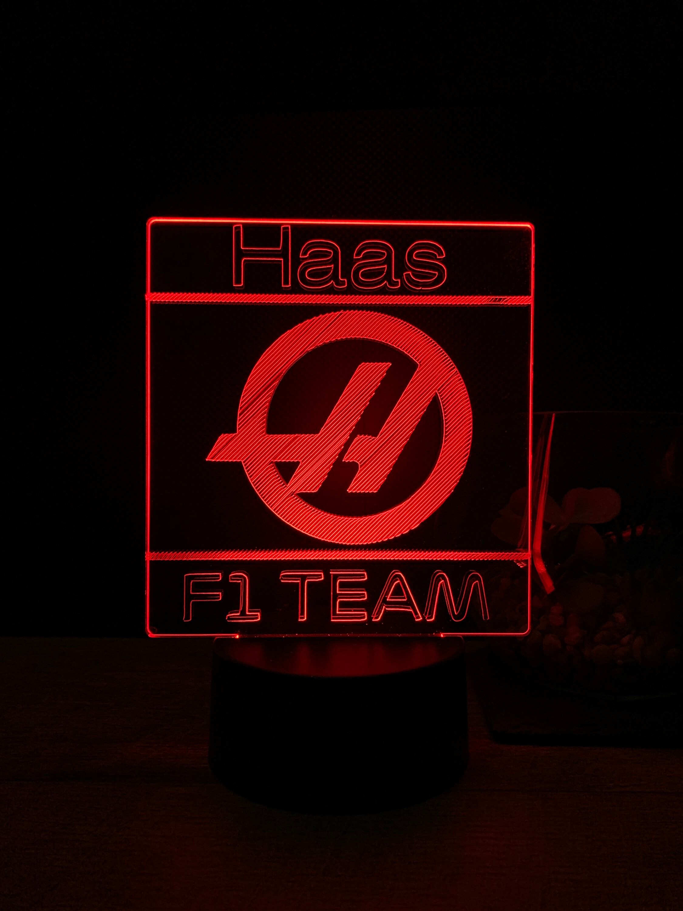 Haas Formula One F1 3D Light up Sign Decor for Game Room - Etsy