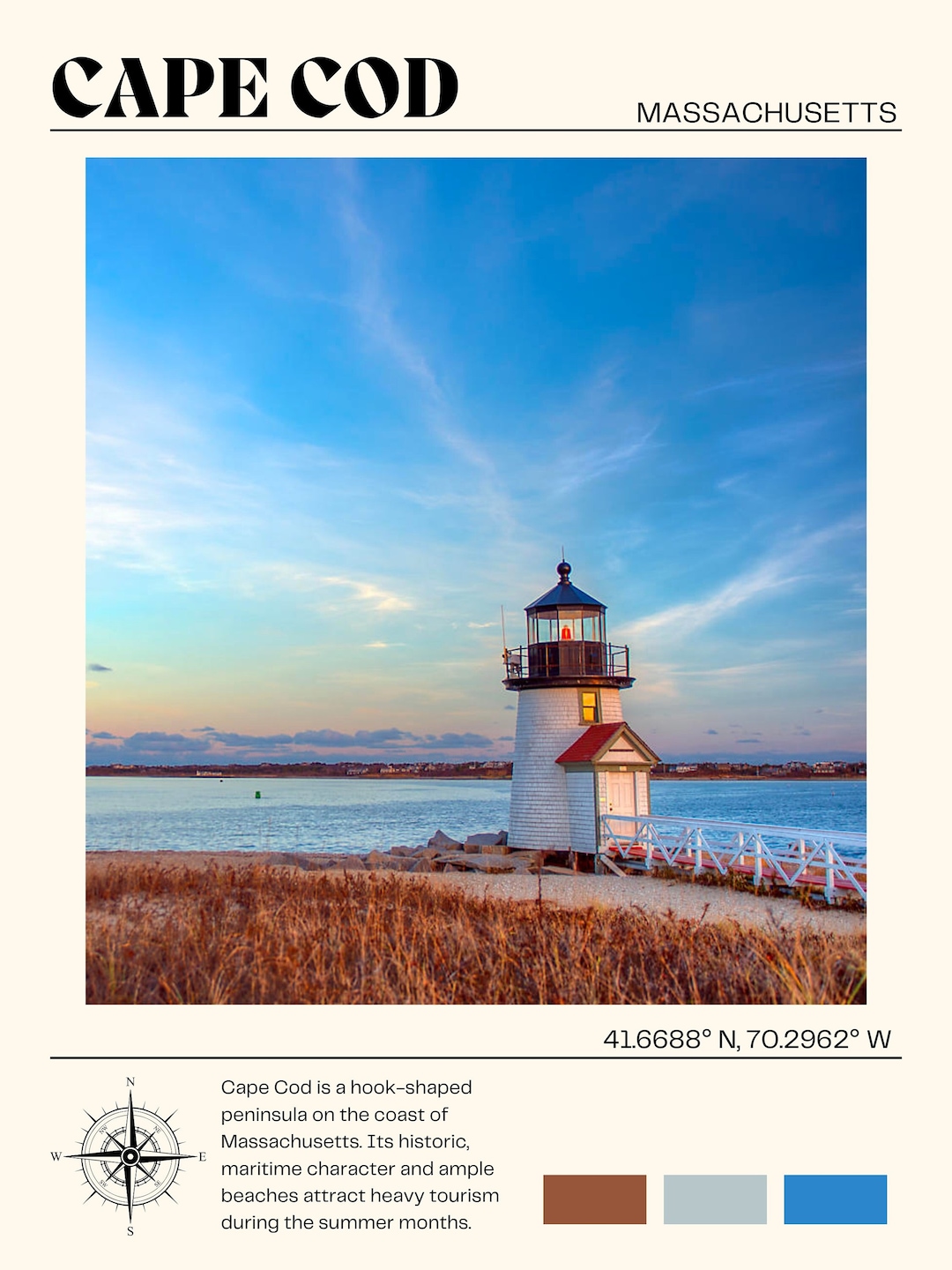 Cape Cod Print, Cape Cod Wall Art, Cape Cod Decor, Cape Cod Dorm Art ...